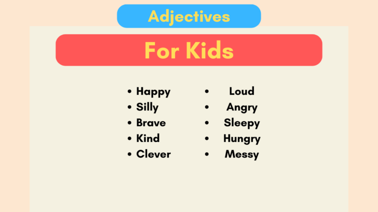 300+ Helpful Adjectives for Kids (List & Definitions) - Adjective Attic