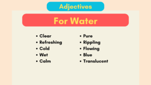 200+ Fresh Adjectives for Water - Adjective Attic
